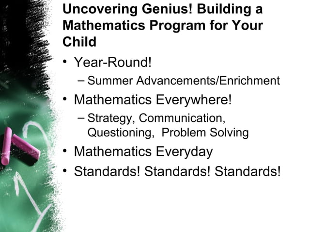 Uncovering the mathematics genius in your child | PPT