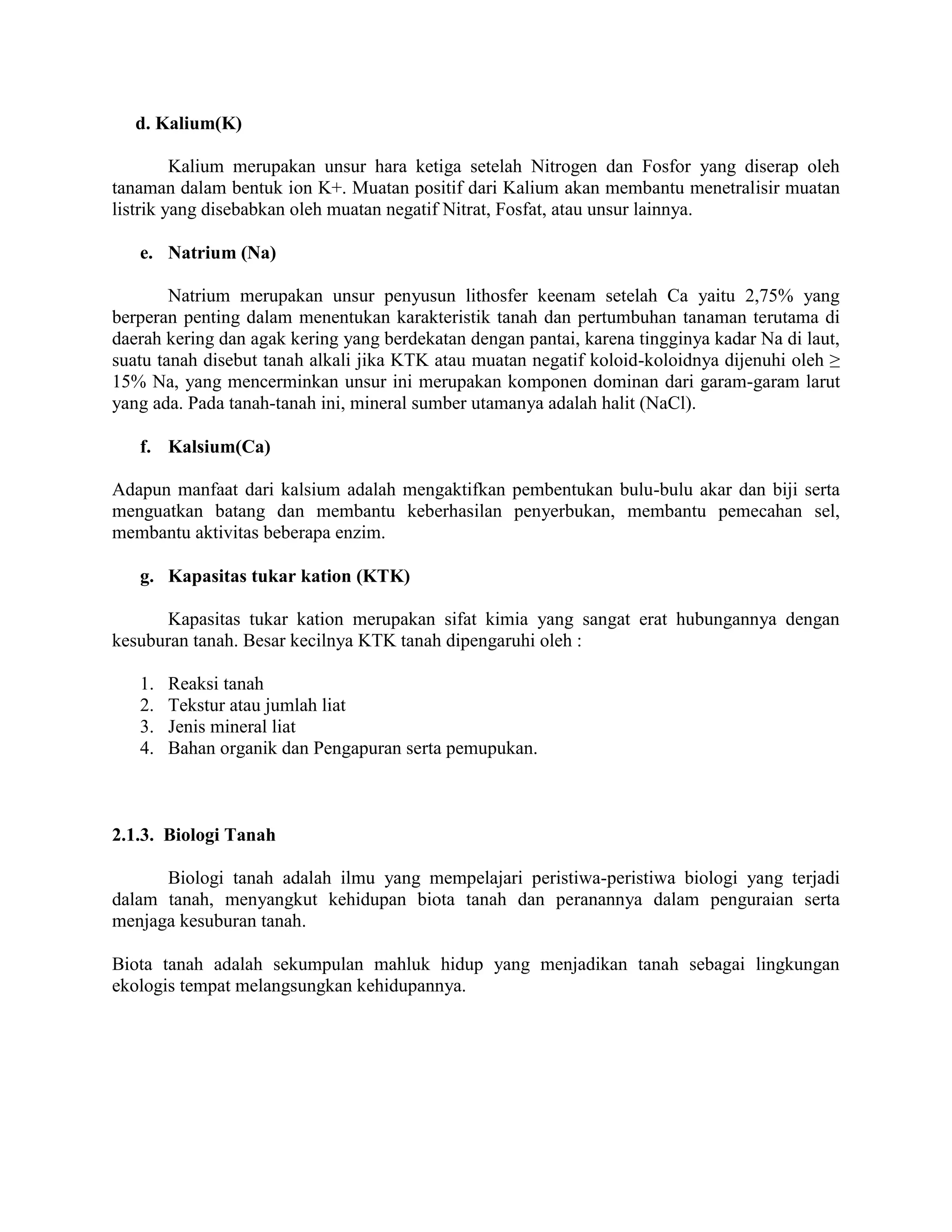 Bab i fisika kimia dan biologi tanah | DOCX