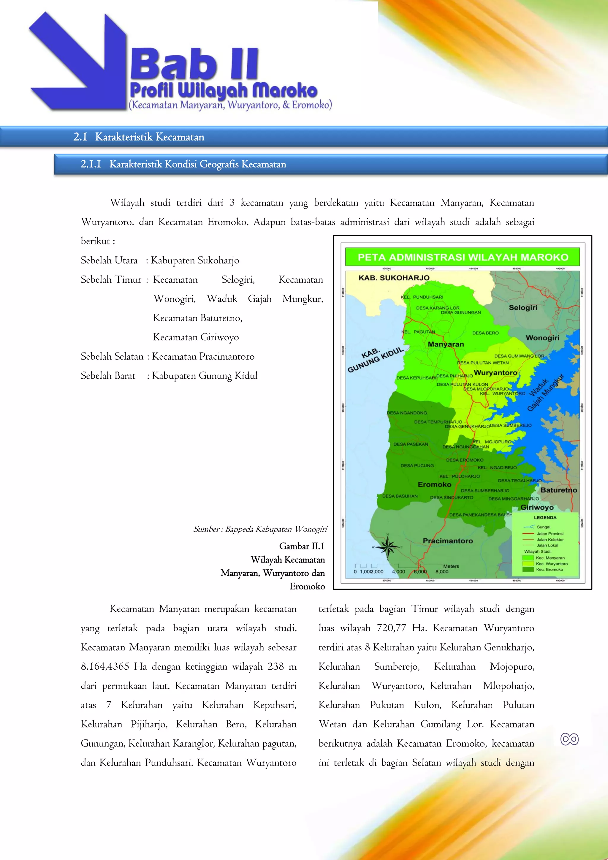 Proposal Teknis Studio Perencanaan Wonogiri Kelompok 4a Bab ii | PDF