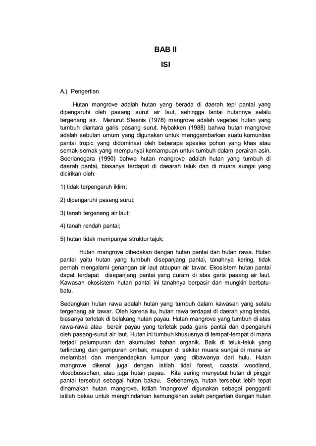makalah Hutan Mangrove | PDF