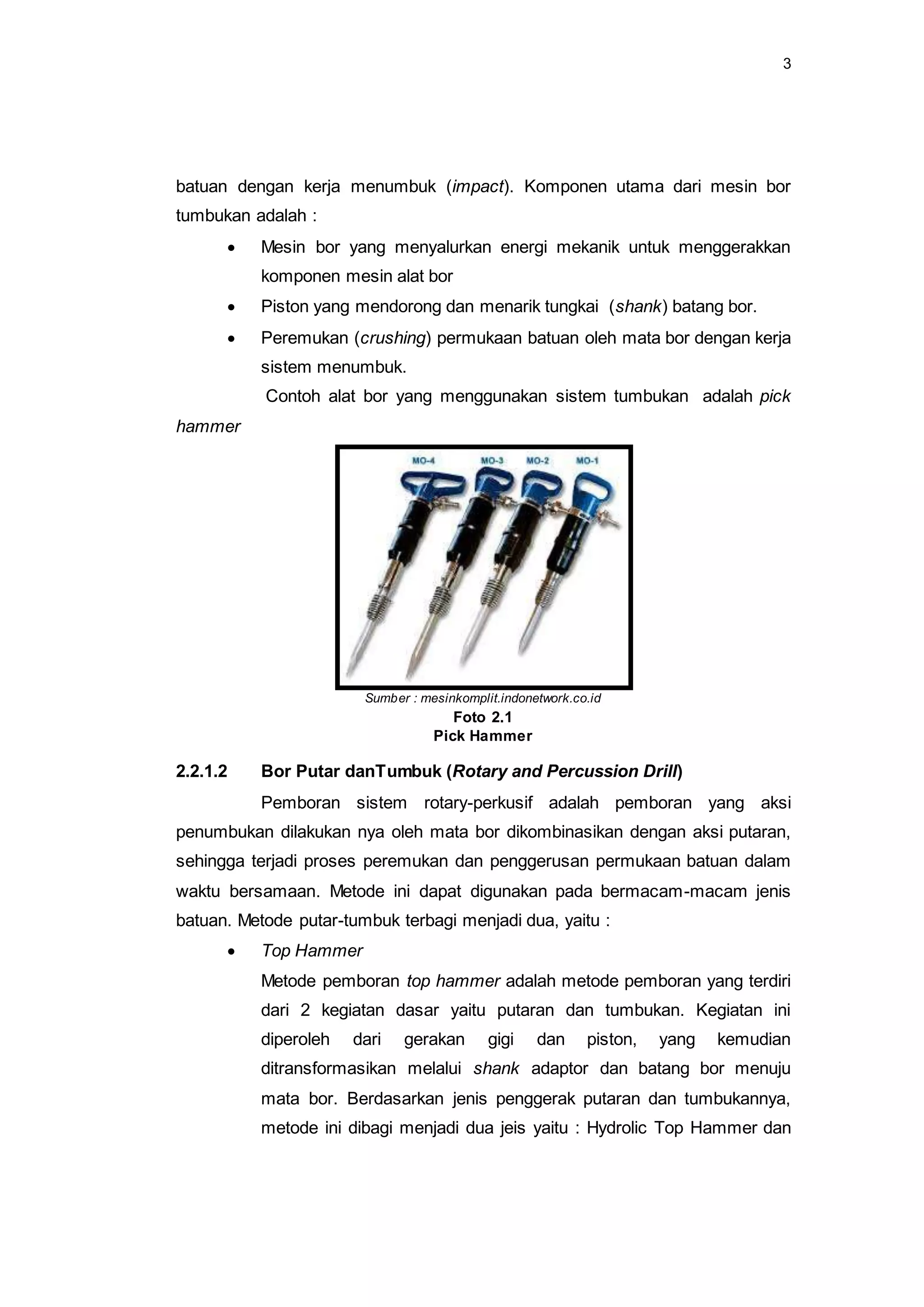 Bab II Pemboran Peledakan | DOCX