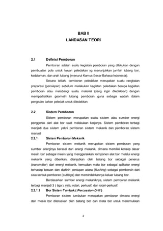 Bab II Pemboran Peledakan | DOCX