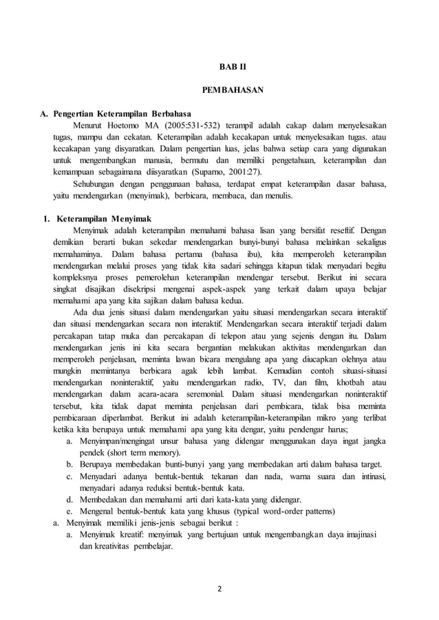 Keterampilan Berbahasa | DOCX