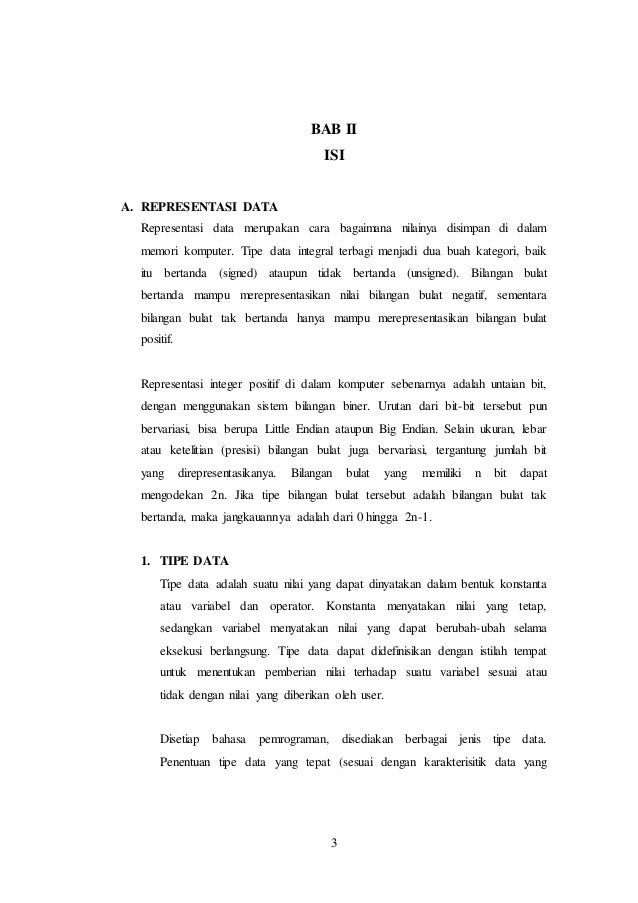 BAB II ISI MAKALAH REPRESENTASI DATA