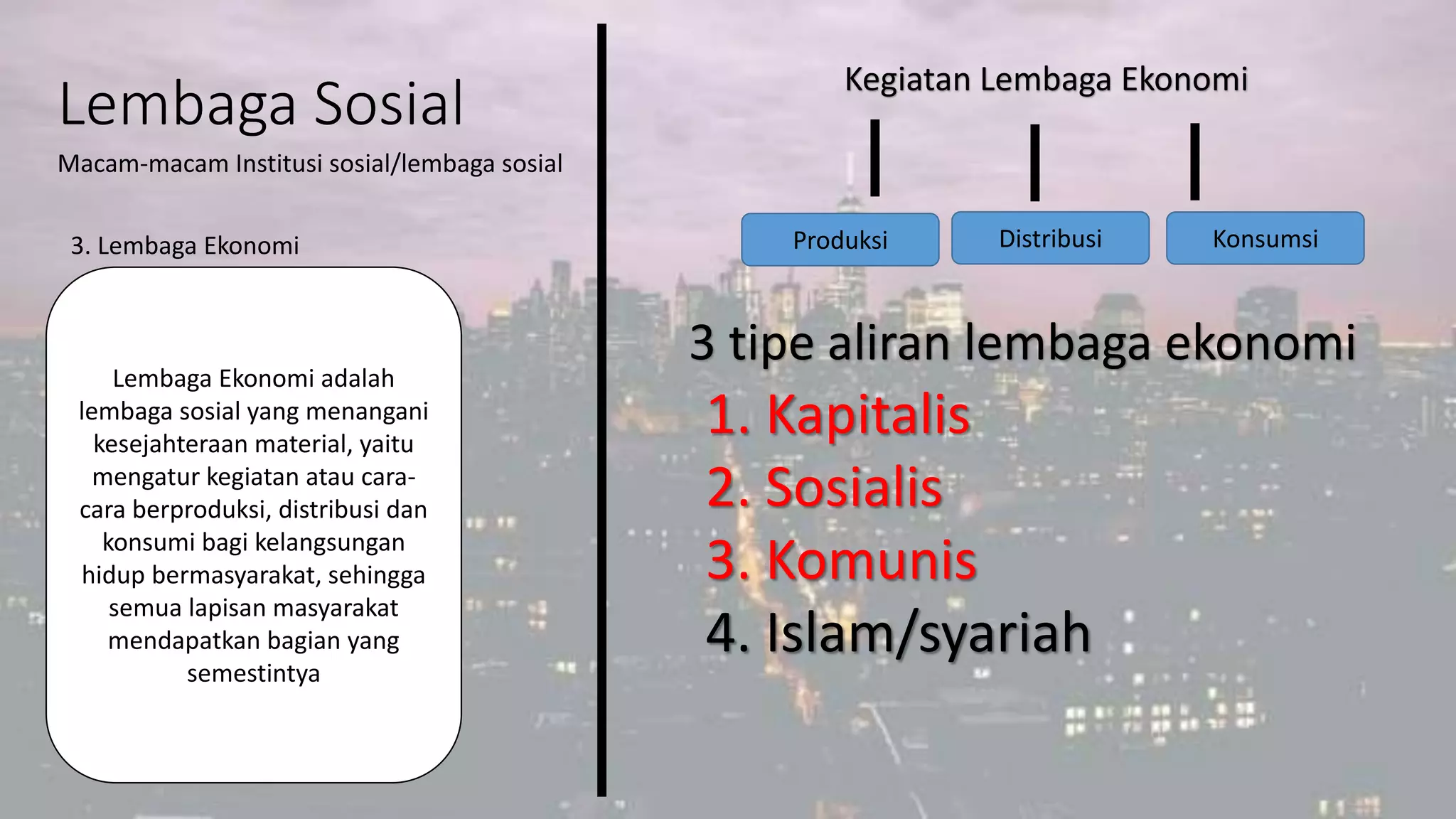 Institusi sosial - Sosiologi | PPTX