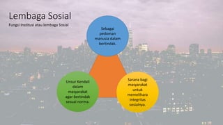 Institusi sosial - Sosiologi | PPTX