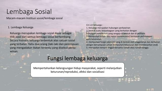 Institusi sosial - Sosiologi | PPTX