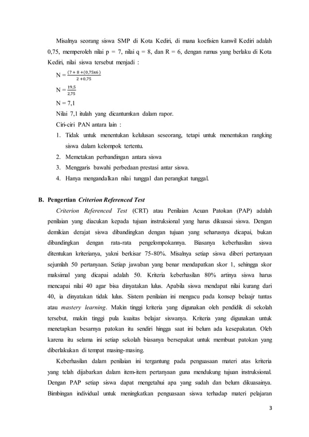 Norm Reference Test and Criterion Referenced Test | DOCX