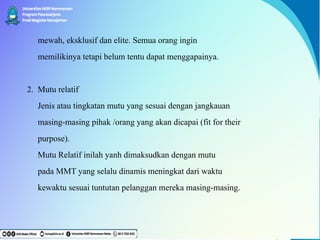 Pengertian mutu dan klasifikasi mutu Pendidikan | PPT