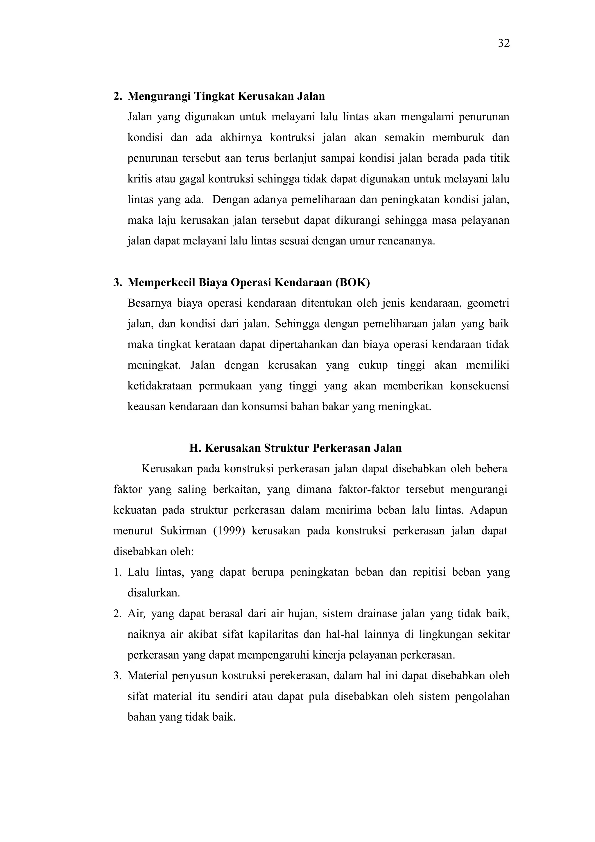 KLASIFIKASI JALAN berdasarkan fungsi, status, dan kelasnya | PDF