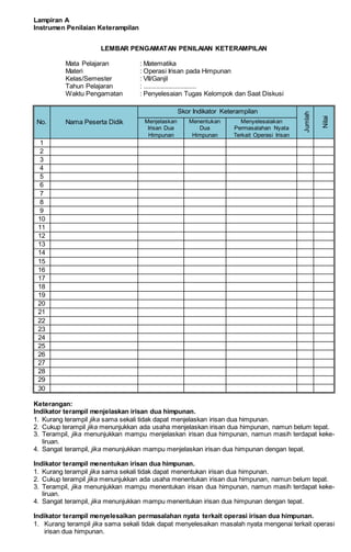 Bab ii 5. operasi irisan | DOCX