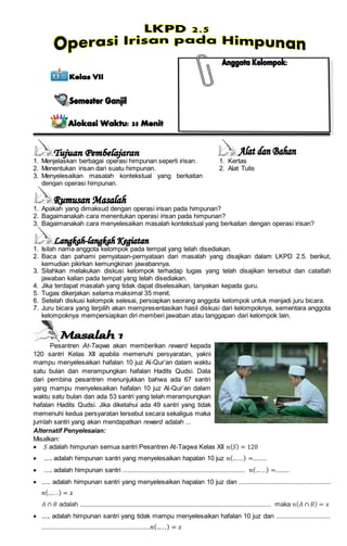 Bab ii 5. operasi irisan | DOCX