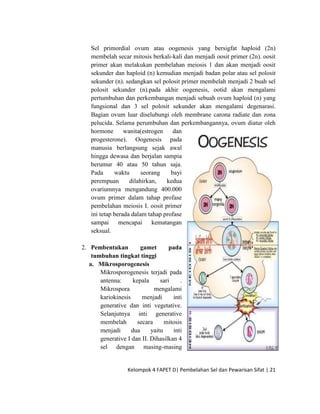 MAKALAH PEMBELAHAN SEL DAN PEWARISAN SIFAT | DOCX