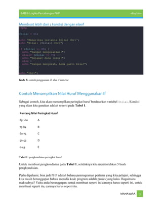 Bab II - Pernyataan Kondisi Bercabang | PDF