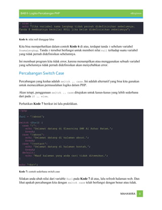 Bab II - Pernyataan Kondisi Bercabang | PDF