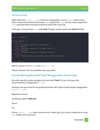 Bab II - Pernyataan Kondisi Bercabang | PDF