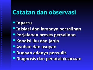 BAB IIa Partograf pada persalinan normal | PPT