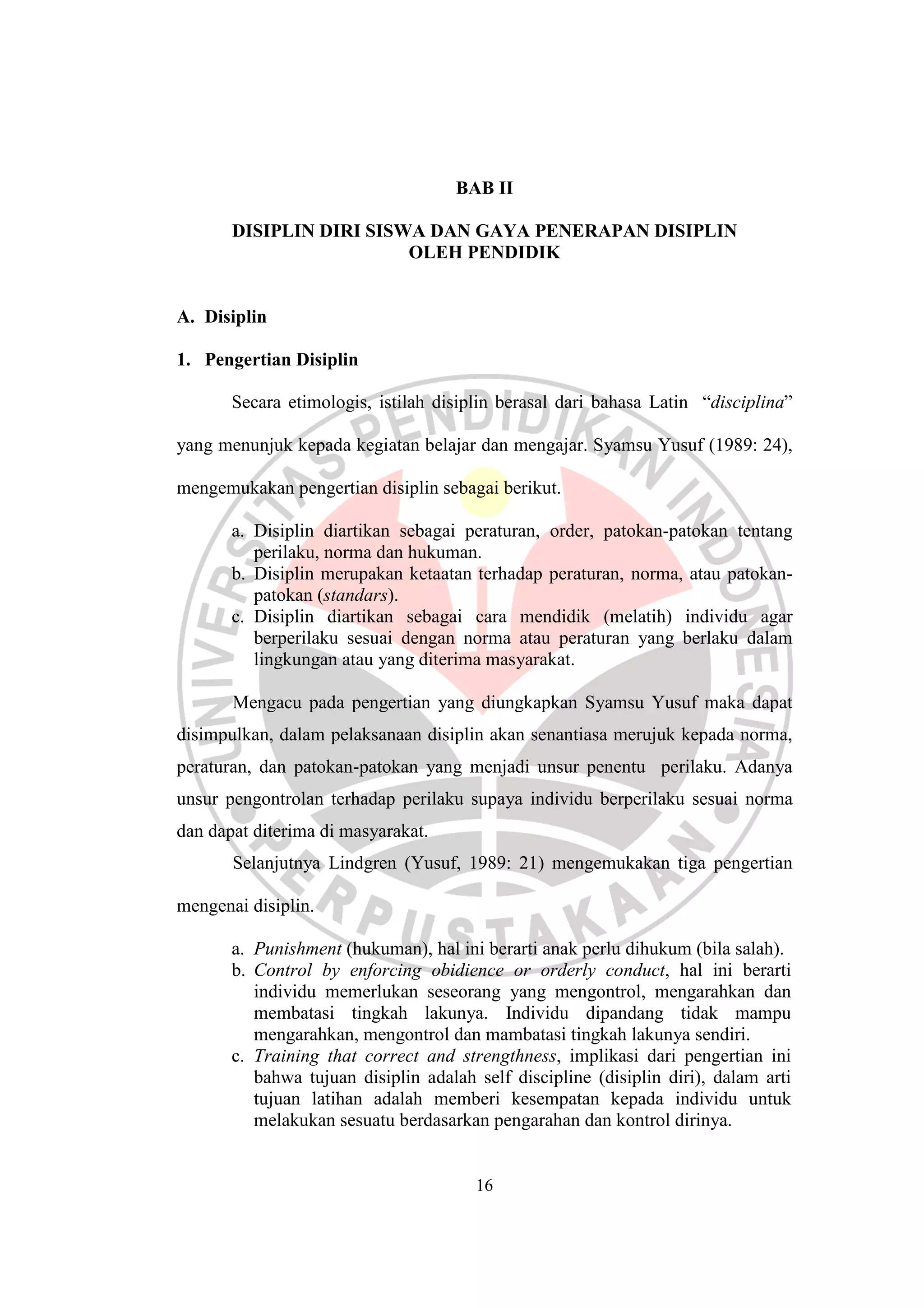 Bab ii disiplin | PDF