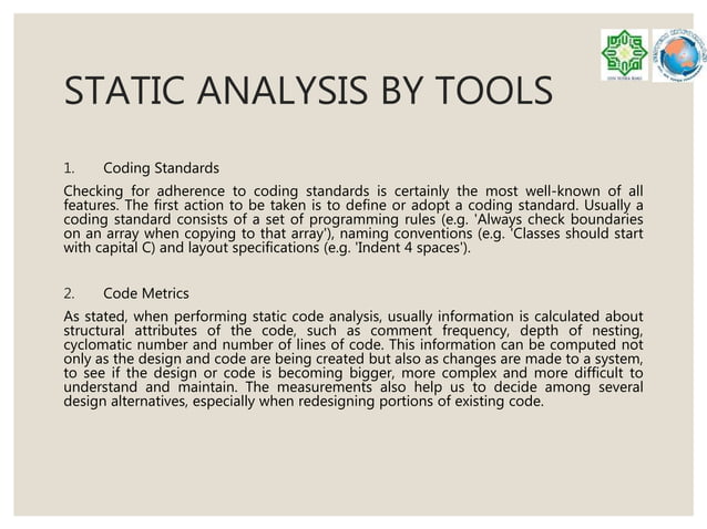Bab iii static techniques | PPT