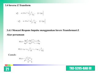 Bab iii transformasi z | PPSX