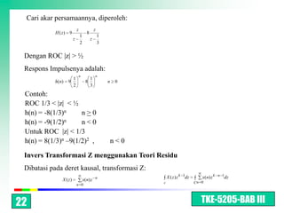 Bab iii transformasi z | PPSX