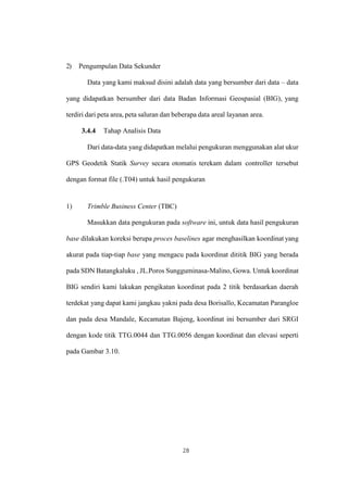 Pengukuran Topografi menggunakan GPS Geodetik | DOCX
