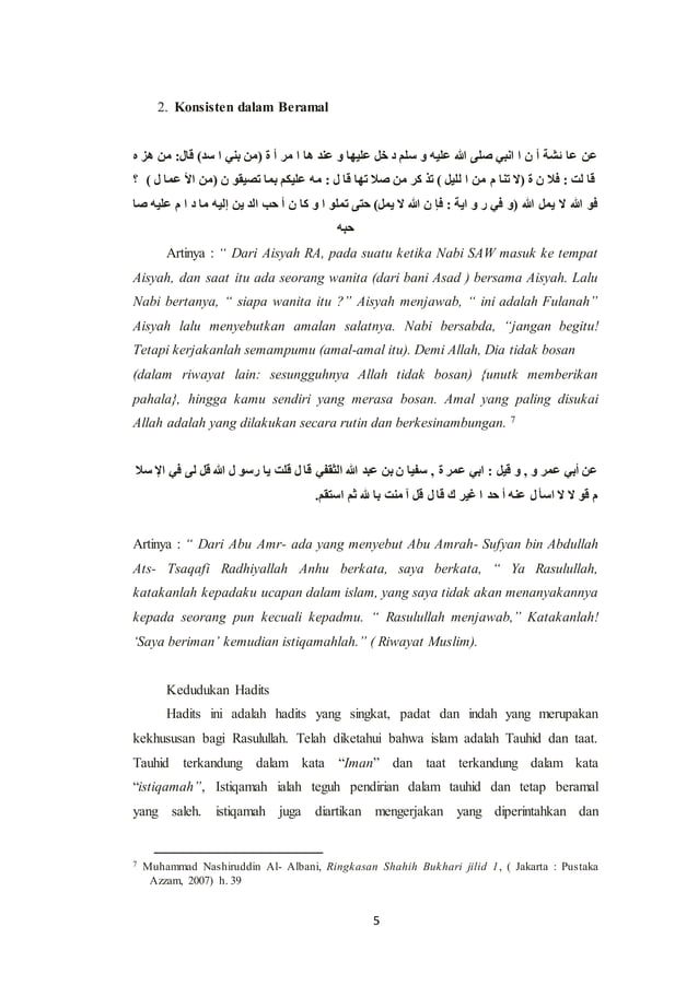 BERAMAL DENGAN IKHLAS DAN TINGKAH LAKU TERPUJI | PDF