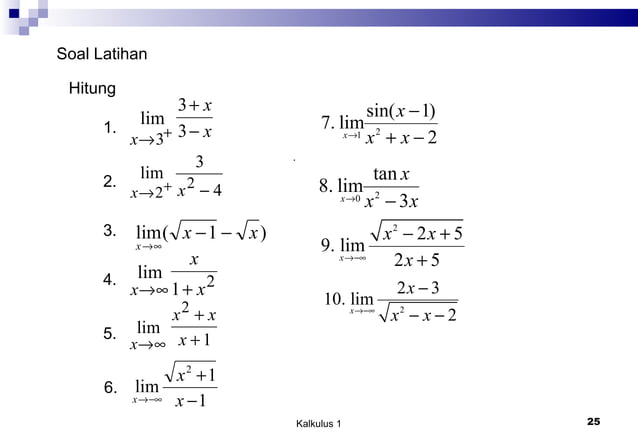 Bab 3. Limit dan Kekontinuan ( Kalkulus 1 ) | PPS