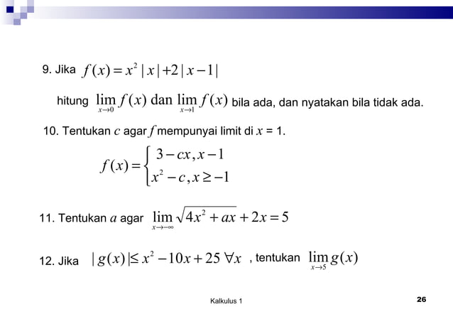 Bab 3. Limit dan Kekontinuan ( Kalkulus 1 ) | PPS
