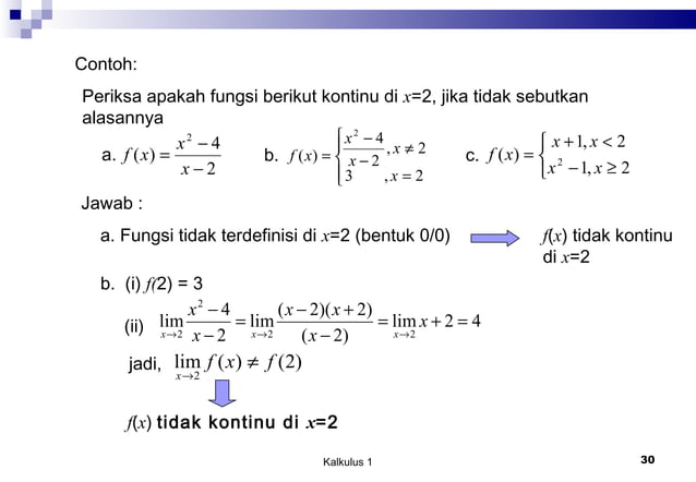 Bab 3. Limit dan Kekontinuan ( Kalkulus 1 ) | PPS