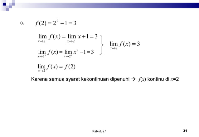 Bab 3. Limit dan Kekontinuan ( Kalkulus 1 ) | PPS