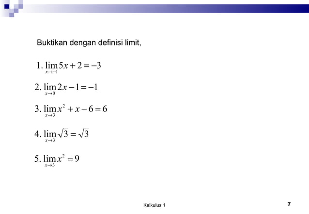 Bab 3. Limit dan Kekontinuan ( Kalkulus 1 ) | PPS
