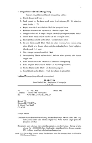 Bab iii mengetik sentering, surat dan tanda koreksi | DOC