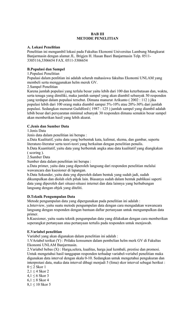 Bab iii metode penelitian | PDF