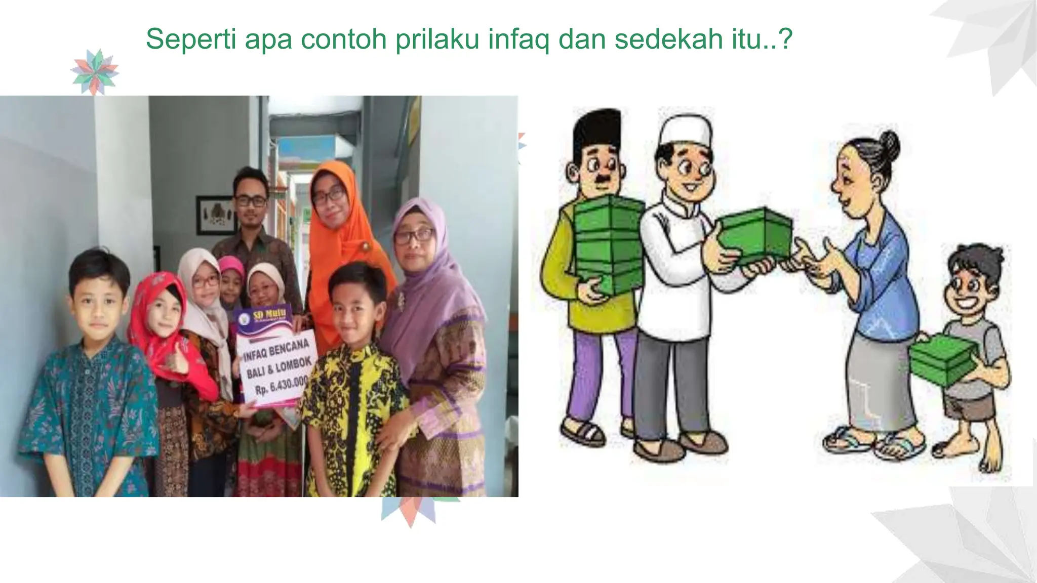 BAB II infak dan sedekah materi Al quran hadis kelas 8 semester ganjil ...