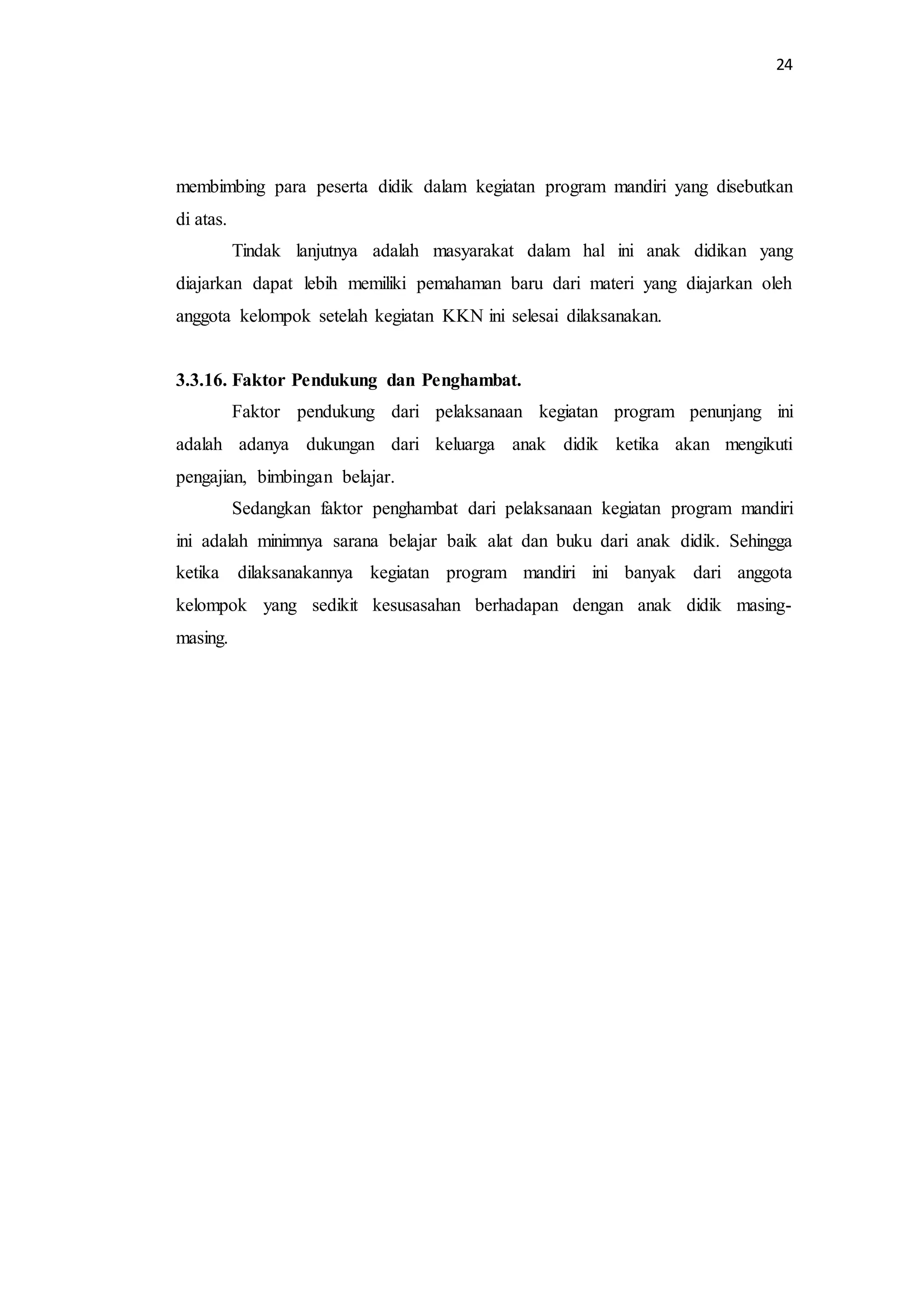 contoh laporan KKN | DOCX