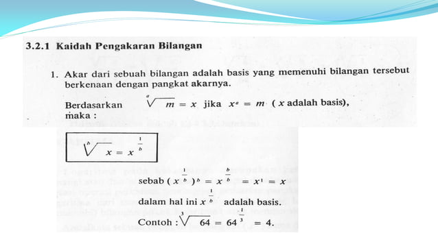 Bab iii pangkat akar dan logaritma | PPTX