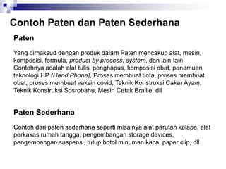 HAK PATEN yang merupakan salah satu bagian dari HAKI | PPT
