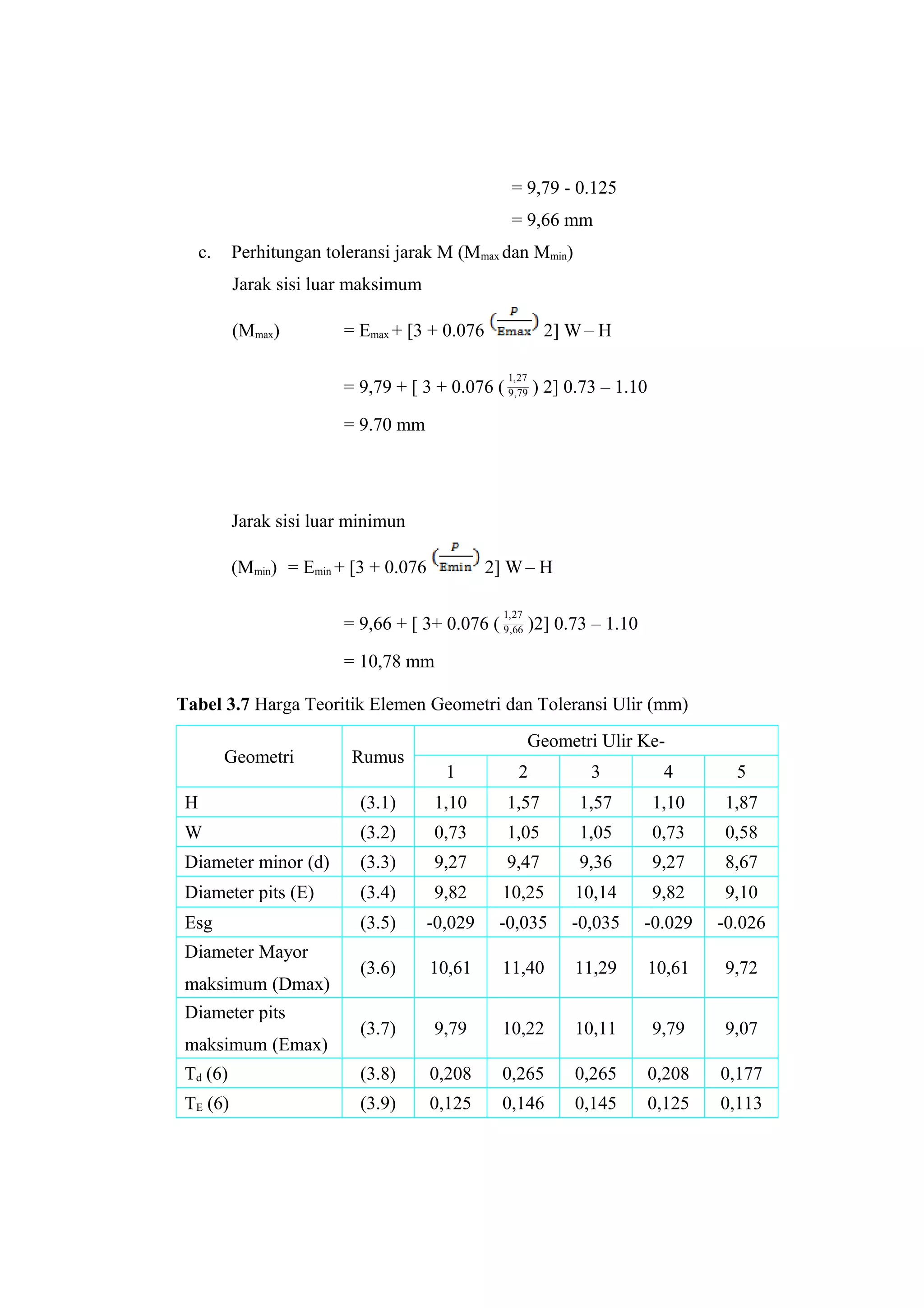 BAB III PENGUKURAN DIAMETER MUR DAN GEOMETRI ULIR | DOC