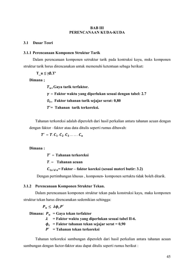 Bab iii perencanaan kuda | PDF