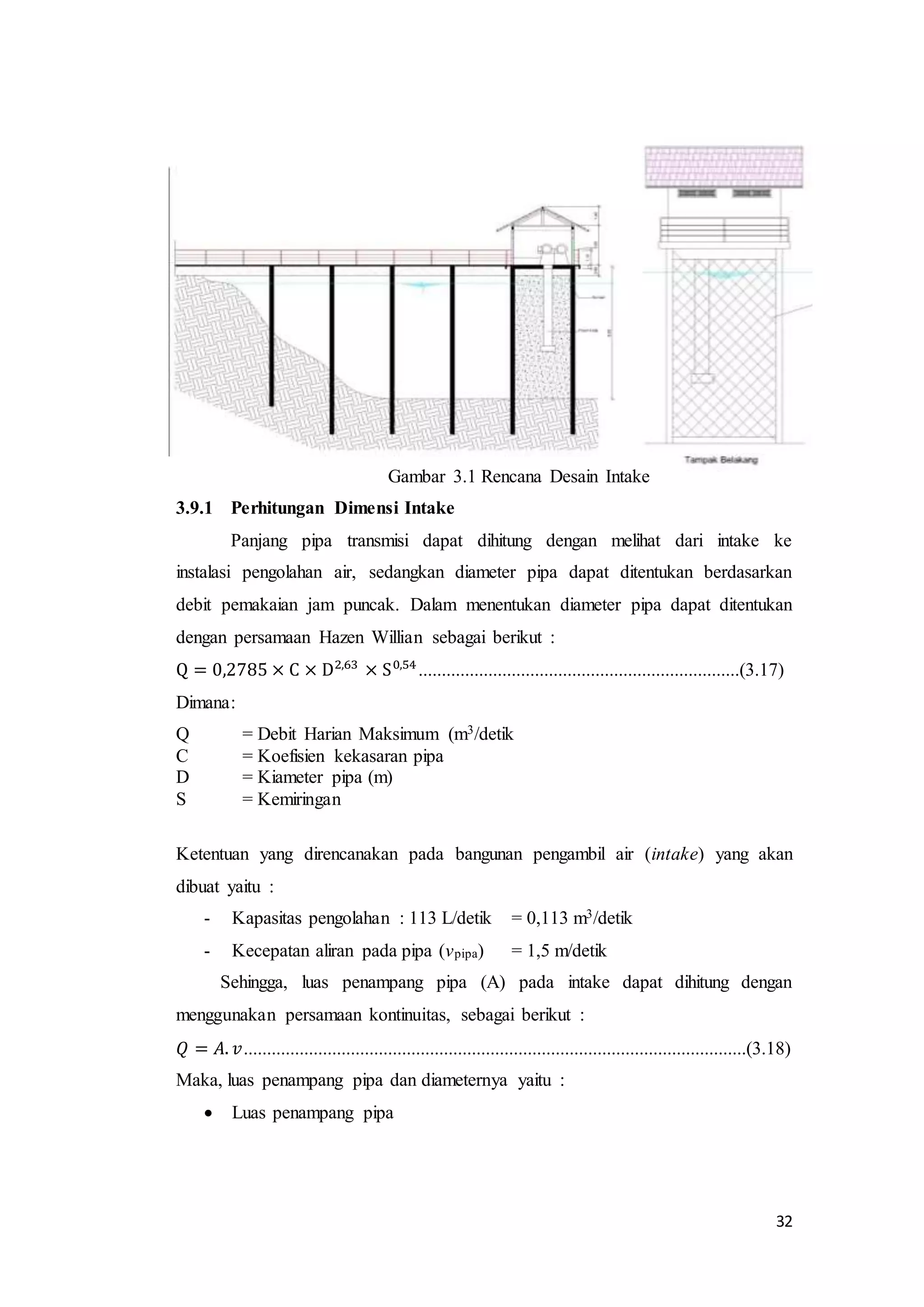 perencanaan intake | DOCX
