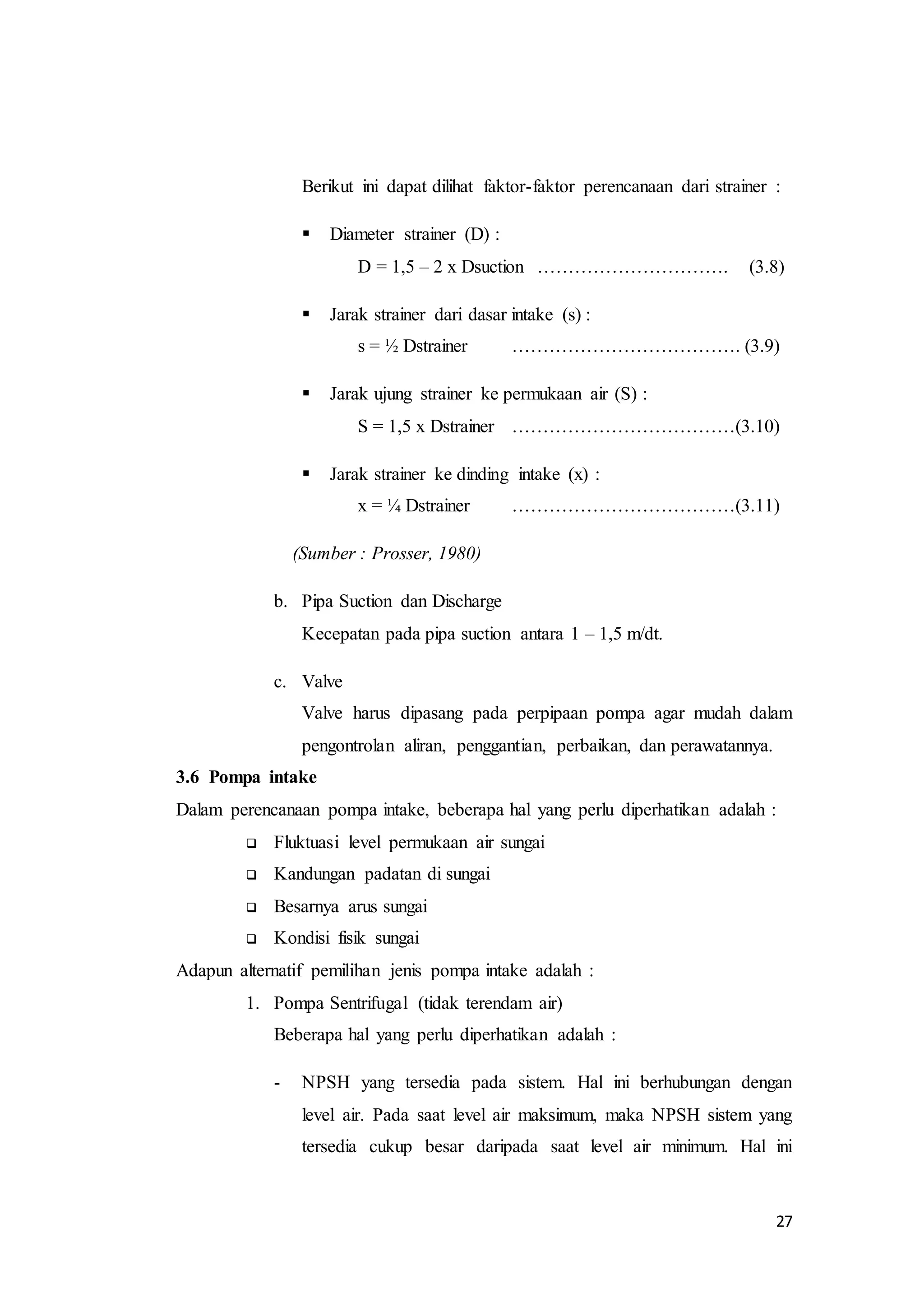 perencanaan intake | DOCX
