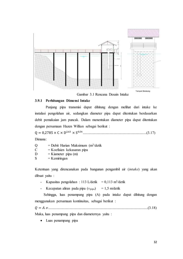 perencanaan intake | DOCX