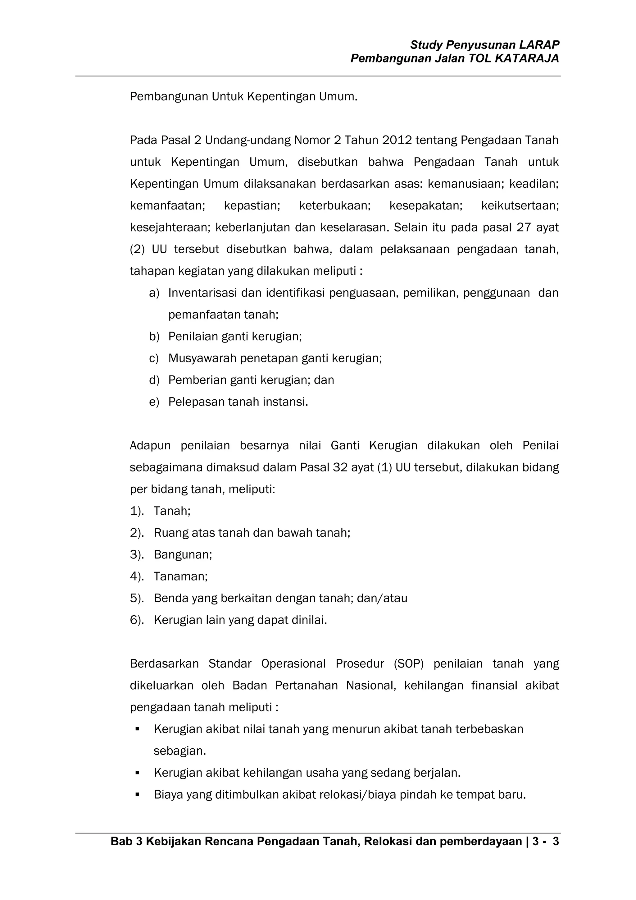 Bab iii rencana larap tol_rev | PDF