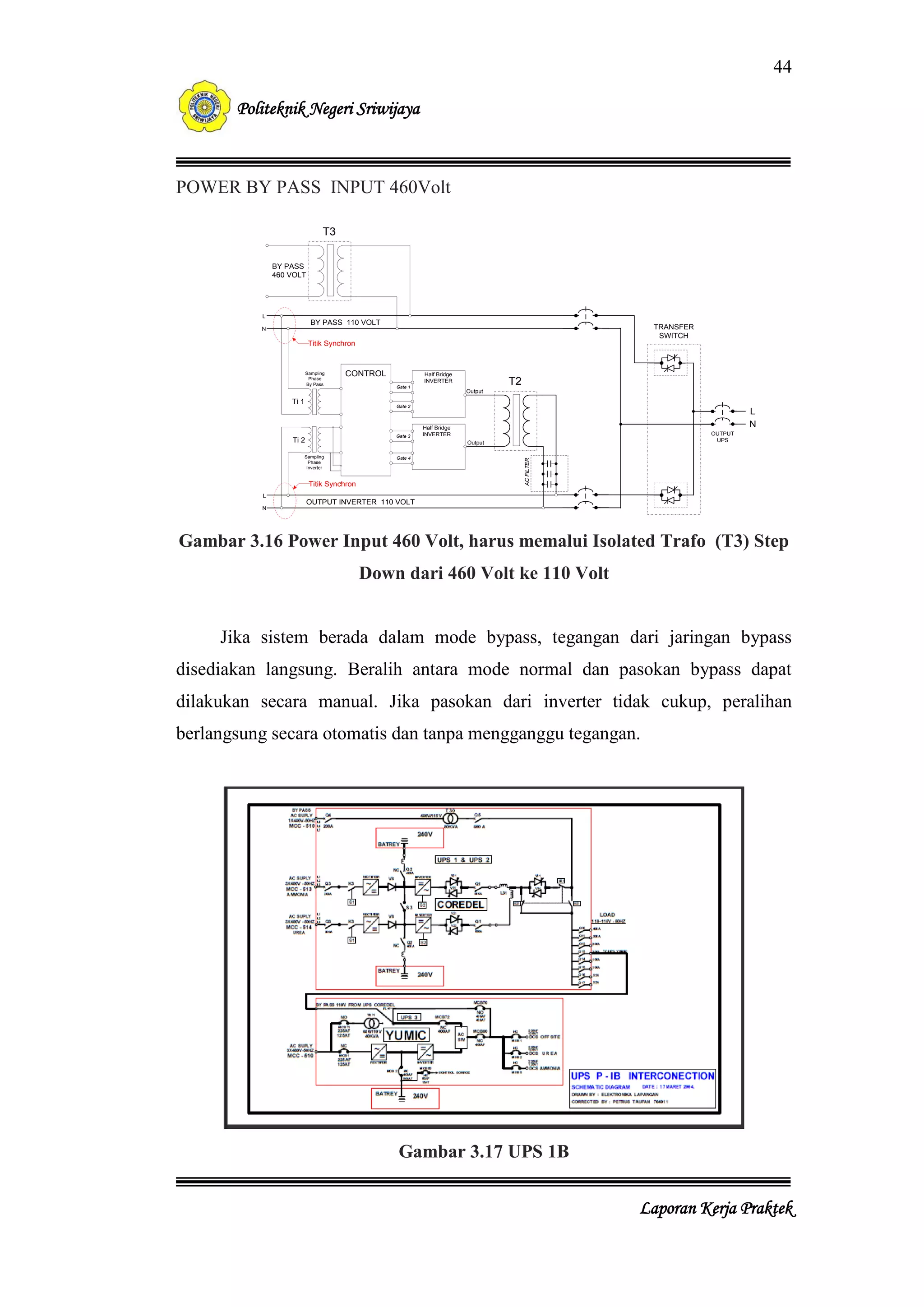 Bab iii sistem kerja ups (uninterruptible power system) pada central control room pabrik 1 b di ...