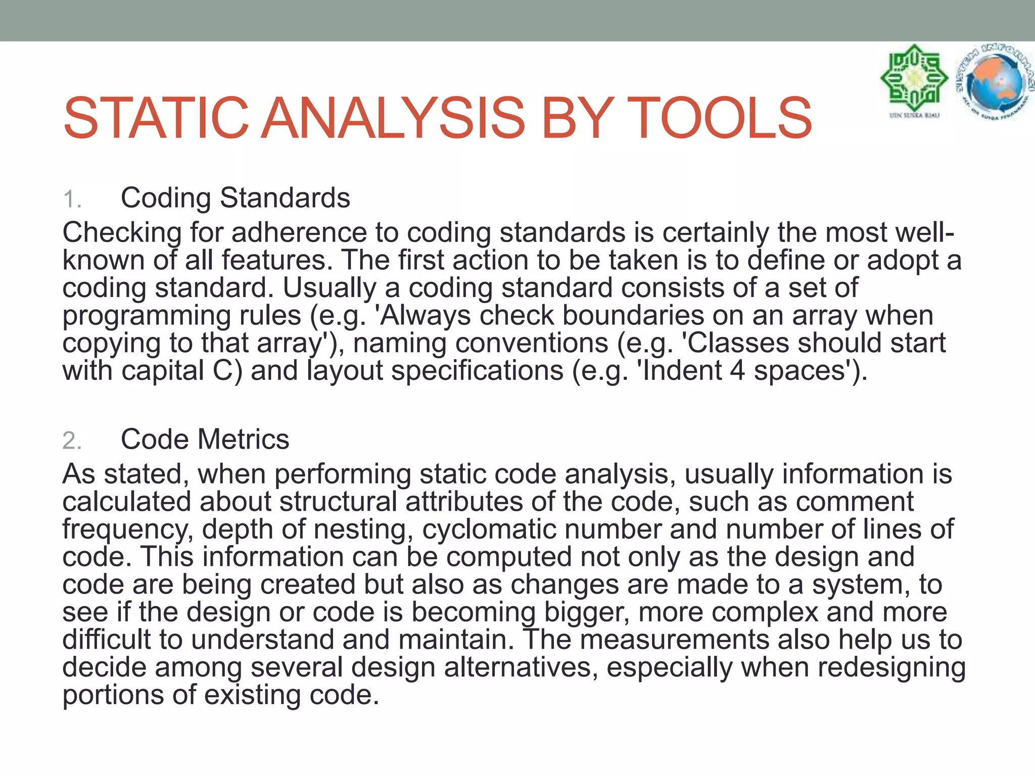 Chapter 3 Static Techniques | PPTX