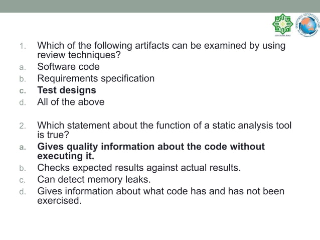 Chapter 3 Static Techniques | PPTX