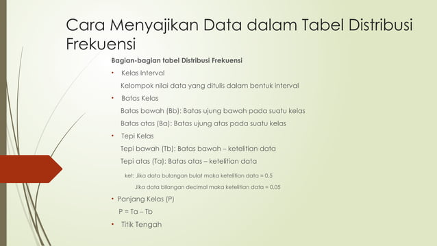 BAB III STATISTIKA Tabel Distribusi Frekuensi.pptx