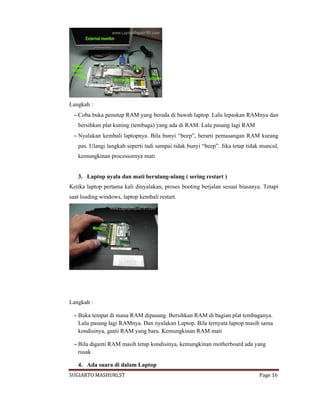 troubleshooting komputer dan laptop | PDF