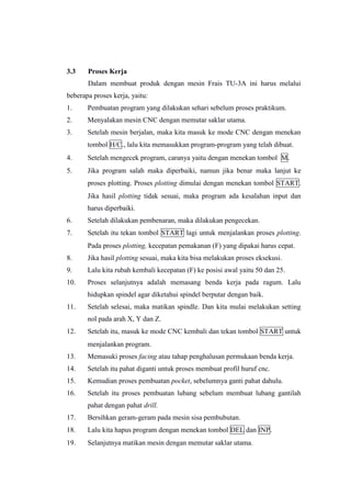 Bab III Metotologi Praktikum CNC TU 3A | PDF